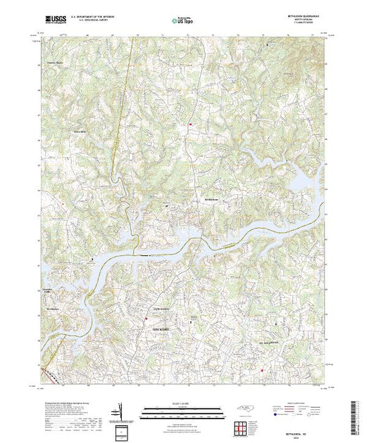 US Topo 7.5-minute map for Bethlehem NC – American Map Store