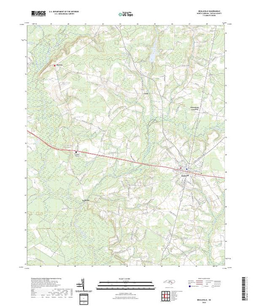 US Topo 7.5-minute map for Beulaville NC – American Map Store