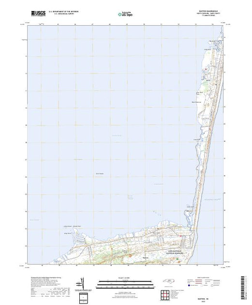 US Topo 7.5-minute map for Buxton NC – American Map Store