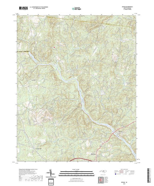 US Topo 7.5-minute map for Bynum NC – American Map Store