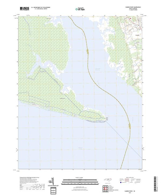 US Topo 7.5-minute map for Camden Point NC – American Map Store