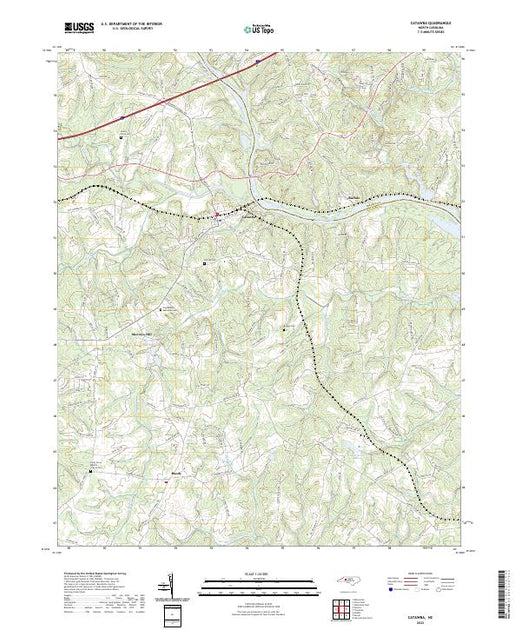US Topo 7.5-minute map for Catawba NC – American Map Store