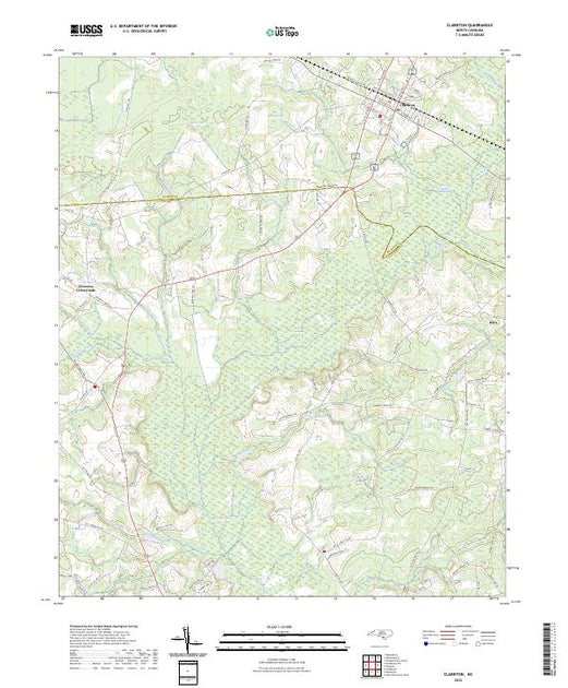US Topo 7.5-minute map for Clarkton NC – American Map Store