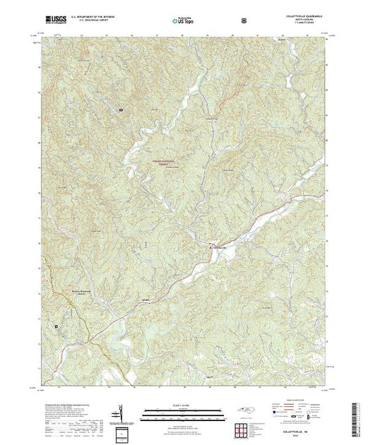 US Topo 7.5-minute map for Collettsville NC – American Map Store