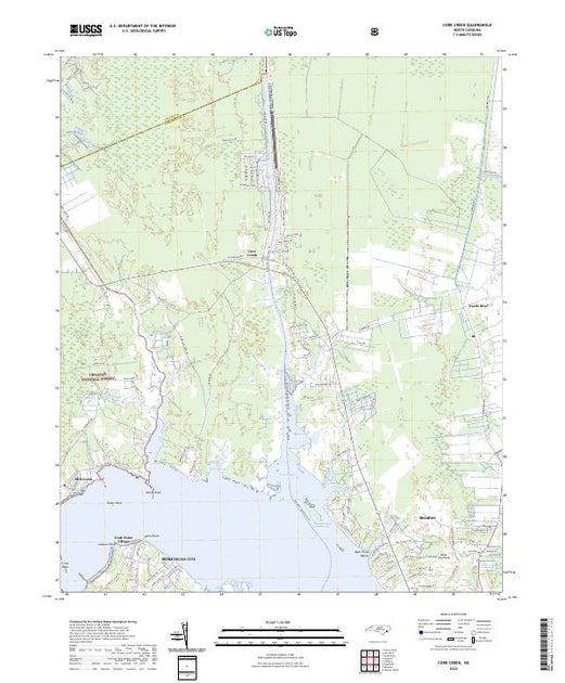 US Topo 7.5-minute map for Core Creek NC – American Map Store