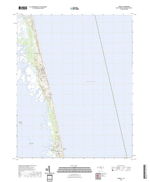 US Topo 7.5-minute map for Corolla NC – American Map Store