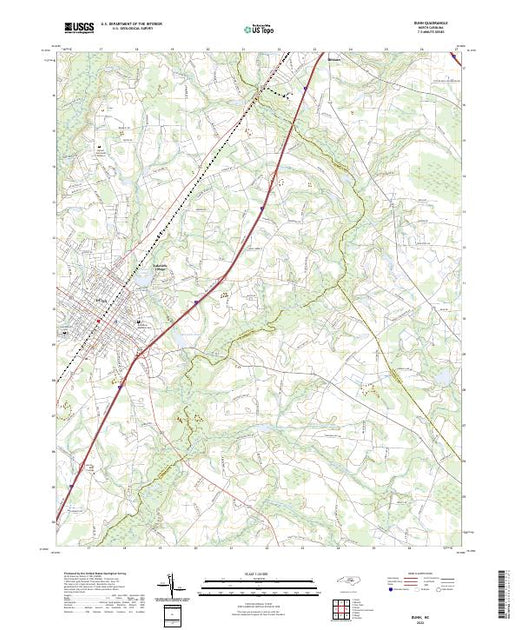 US Topo 7.5-minute map for Dunn NC – American Map Store