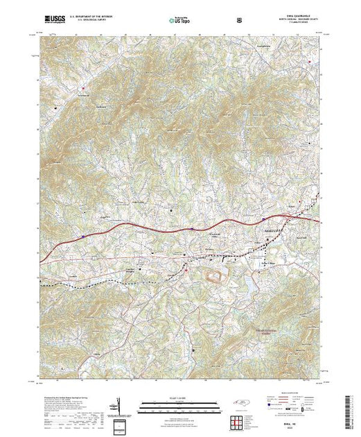 US Topo 7.5-minute map for Enka NC – American Map Store
