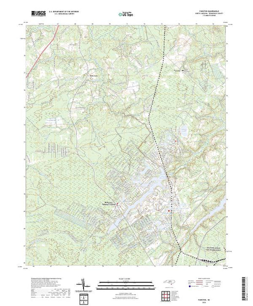 US Topo 7.5-minute map for Funston NC – American Map Store