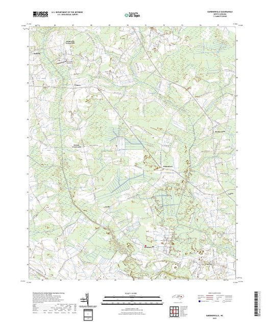 US Topo 7.5-minute map for Gardnerville NC – American Map Store