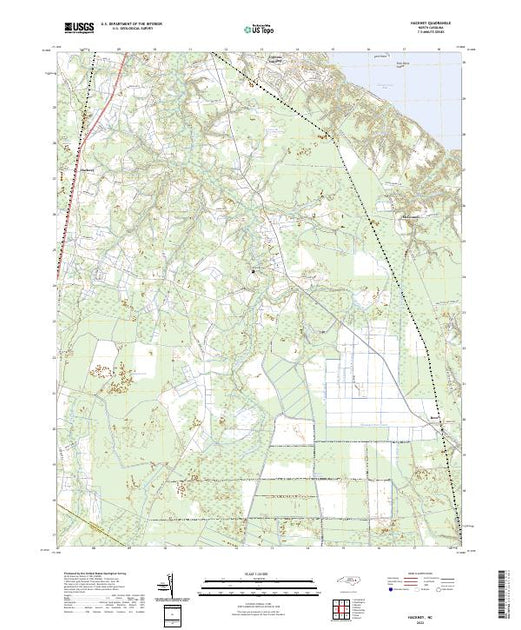 US Topo 7.5-minute map for Hackney NC – American Map Store