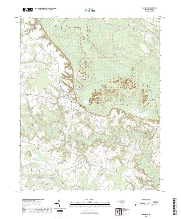 US Topo 7.5-minute map for Hamilton NC – American Map Store