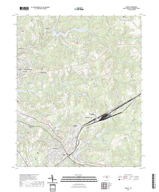 US Topo 7.5-minute map for Hamlet NC – American Map Store