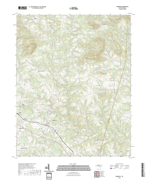 US Topo 7.5-minute map for Hiddenite NC – American Map Store
