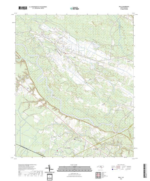 US Topo 7.5-minute map for Kelly NC – American Map Store