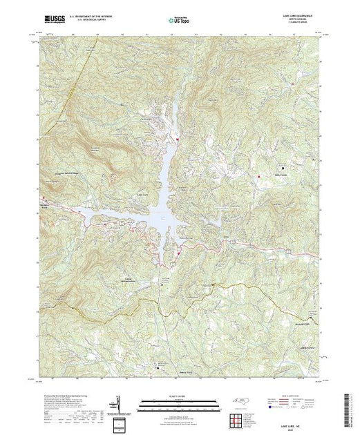 US Topo 7.5-minute map for Lake Lure NC – American Map Store