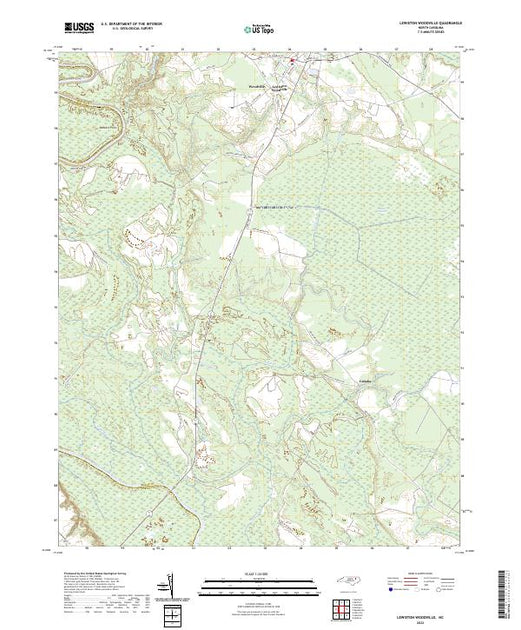 US Topo 7.5-minute map for Lewiston Woodville NC – American Map Store