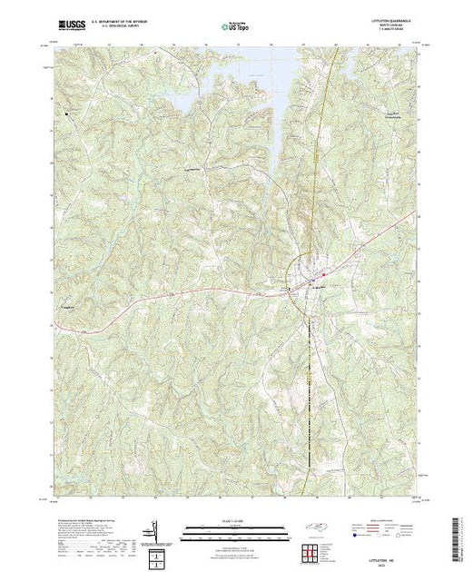 US Topo 7.5-minute map for Littleton NC – American Map Store