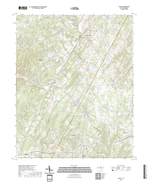 US Topo 7.5-minute map for Locust NC – American Map Store