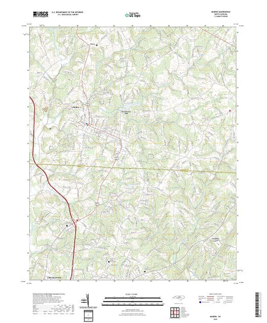 US Topo 7.5-minute map for Maiden NC – American Map Store