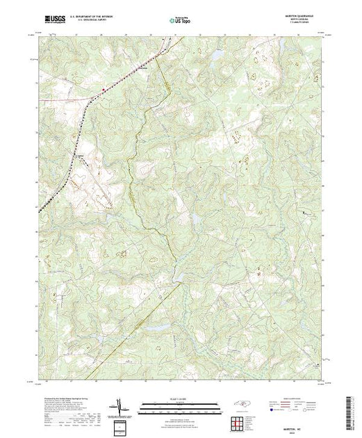 US Topo 7.5-minute map for Marston NC – American Map Store