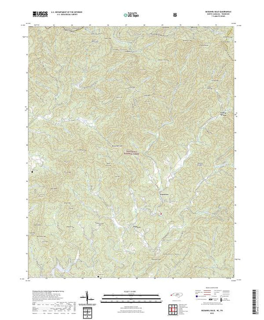 US Topo 7.5-minute map for McDaniel Bald NCTN – American Map Store