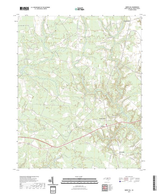 US Topo 7.5-minute map for Merry Hill NC – American Map Store
