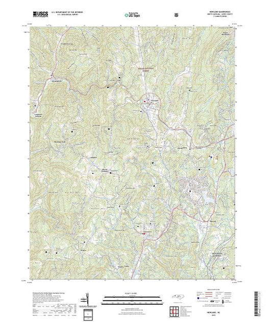 US Topo 7.5-minute map for Newland NC – American Map Store