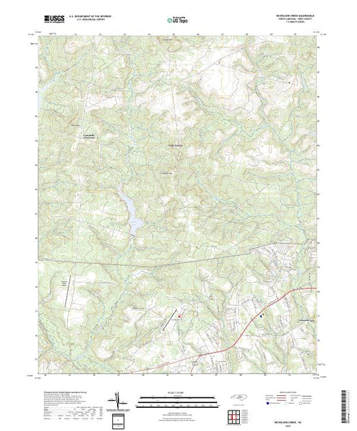 US Topo 7.5-minute map for Nicholson Creek NC – American Map Store