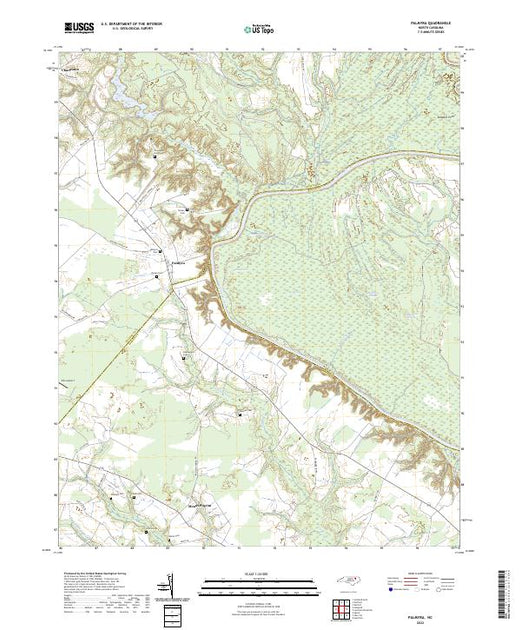 US Topo 7.5-minute map for Palmyra NC – American Map Store