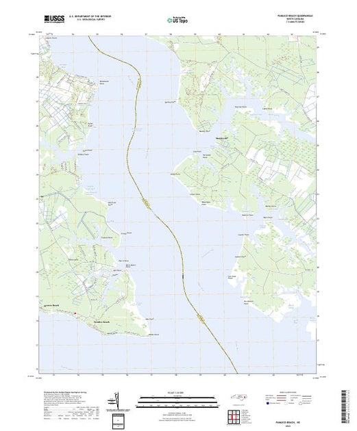 US Topo 7.5-minute map for Pamlico Beach NC – American Map Store