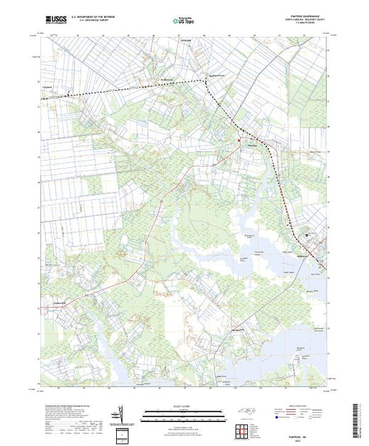 US Topo 7.5-minute map for Pantego NC – American Map Store