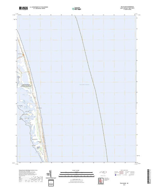 US Topo 7.5-minute map for Pea Island NC – American Map Store