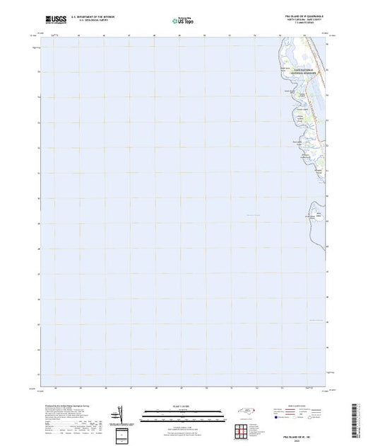 US Topo 7.5-minute map for Pea Island OE W NC – American Map Store