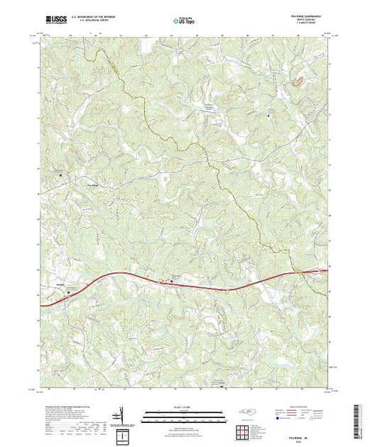 US Topo 7.5-minute map for Pea Ridge NC – American Map Store