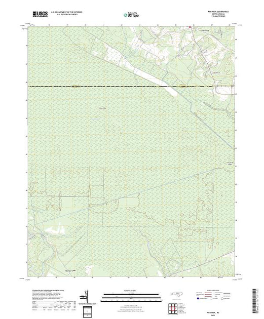 US Topo 7.5-minute map for Pin Hook NC – American Map Store