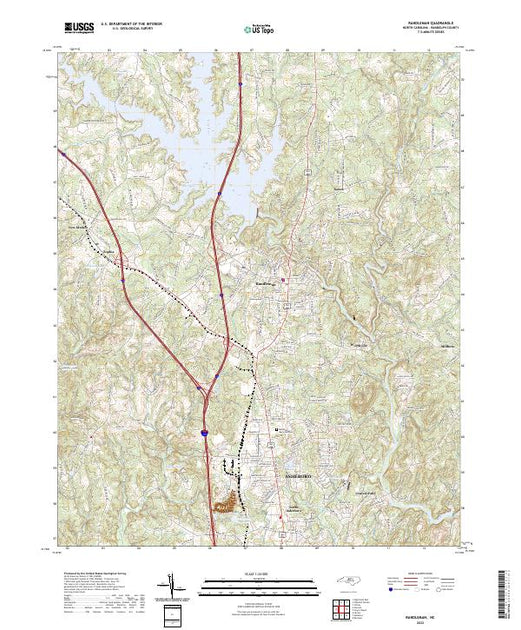 US Topo 7.5-minute map for Randleman NC – American Map Store