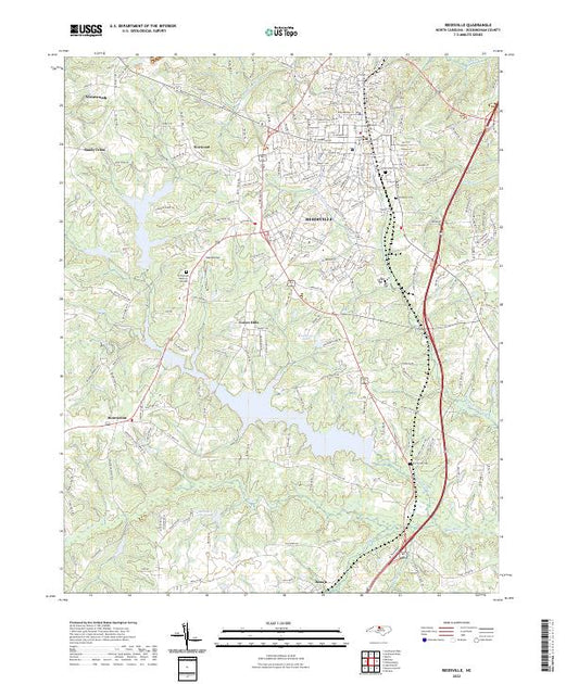 US Topo 7.5-minute map for Reidsville NC – American Map Store