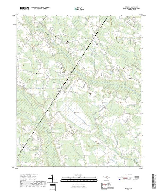 US Topo 7.5-minute map for Rennert NC – American Map Store