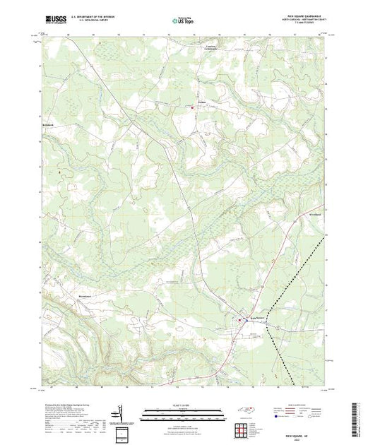 US Topo 7.5-minute map for Rich Square NC – American Map Store
