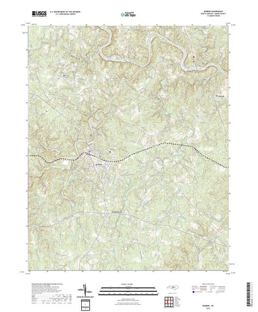 US Topo 7.5-minute map for Robbins NC – American Map Store