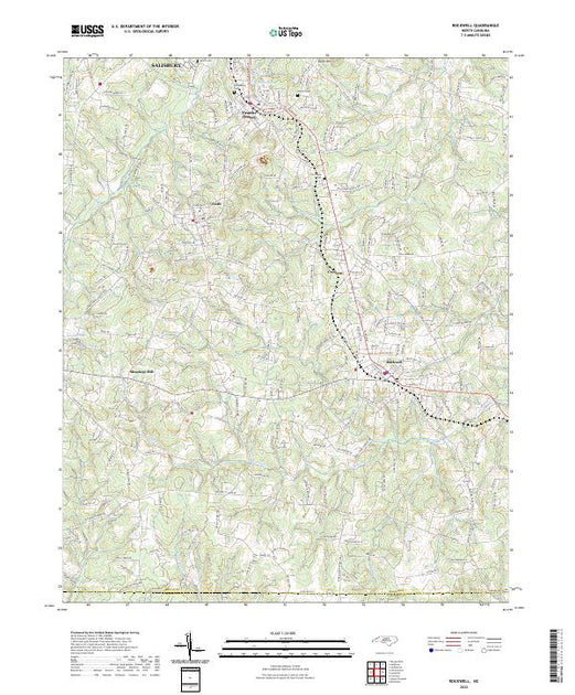 US Topo 7.5-minute map for Rockwell NC – American Map Store