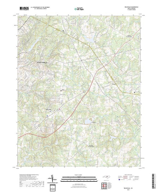 US Topo 7.5-minute map for Rolesville NC – American Map Store