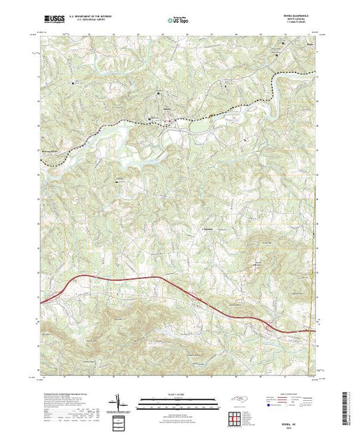 US Topo 7.5-minute map for Ronda NC – American Map Store