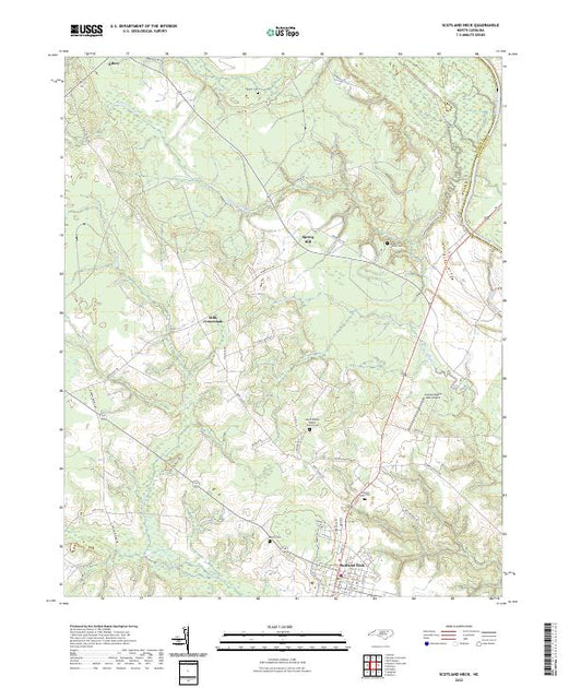US Topo 7.5-minute map for Scotland Neck NC – American Map Store