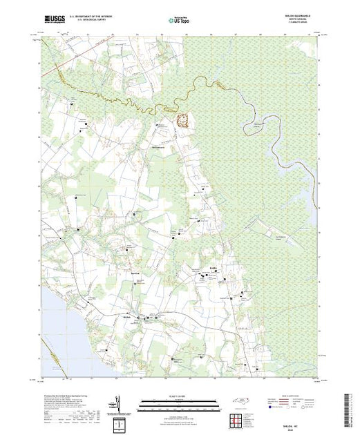 US Topo 7.5-minute map for Shiloh NC – American Map Store