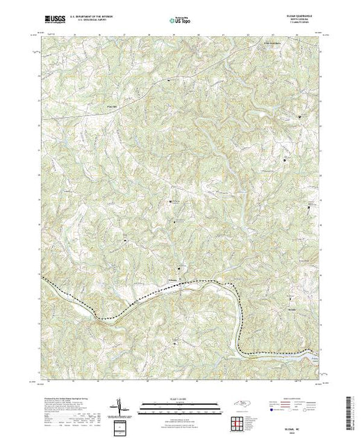US Topo 7.5-minute map for Siloam NC – American Map Store