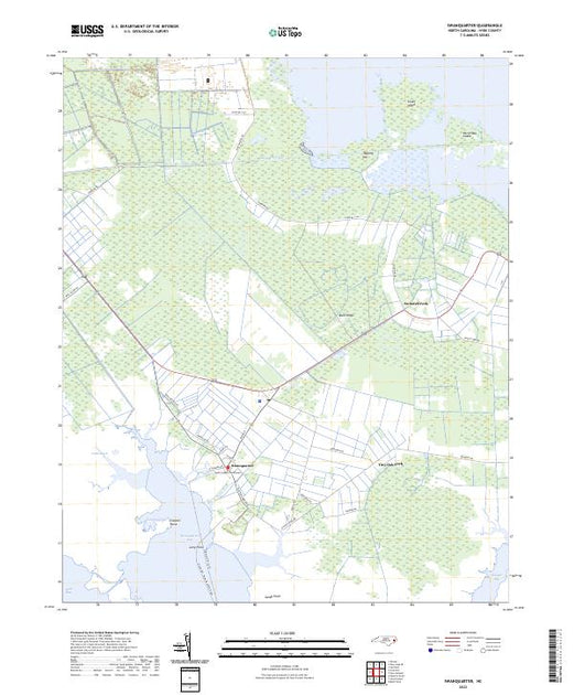 US Topo 7.5-minute map for Swanquarter NC – American Map Store
