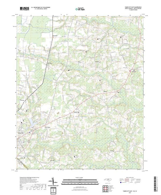 US Topo 7.5-minute map for Tabor City East NCSC – American Map Store