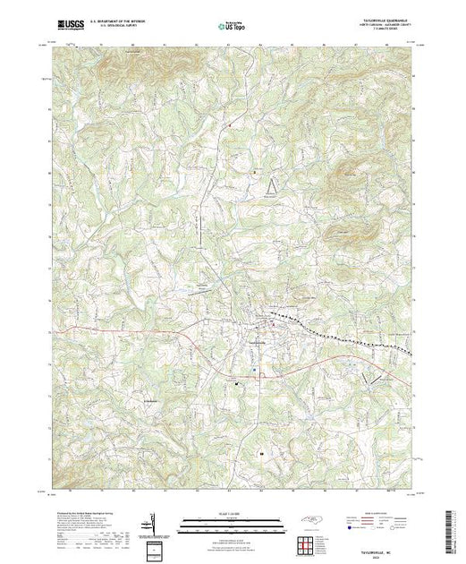 US Topo 7.5-minute map for Taylorsville NC – American Map Store